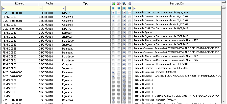 Partidas - Brilo ERP Docs